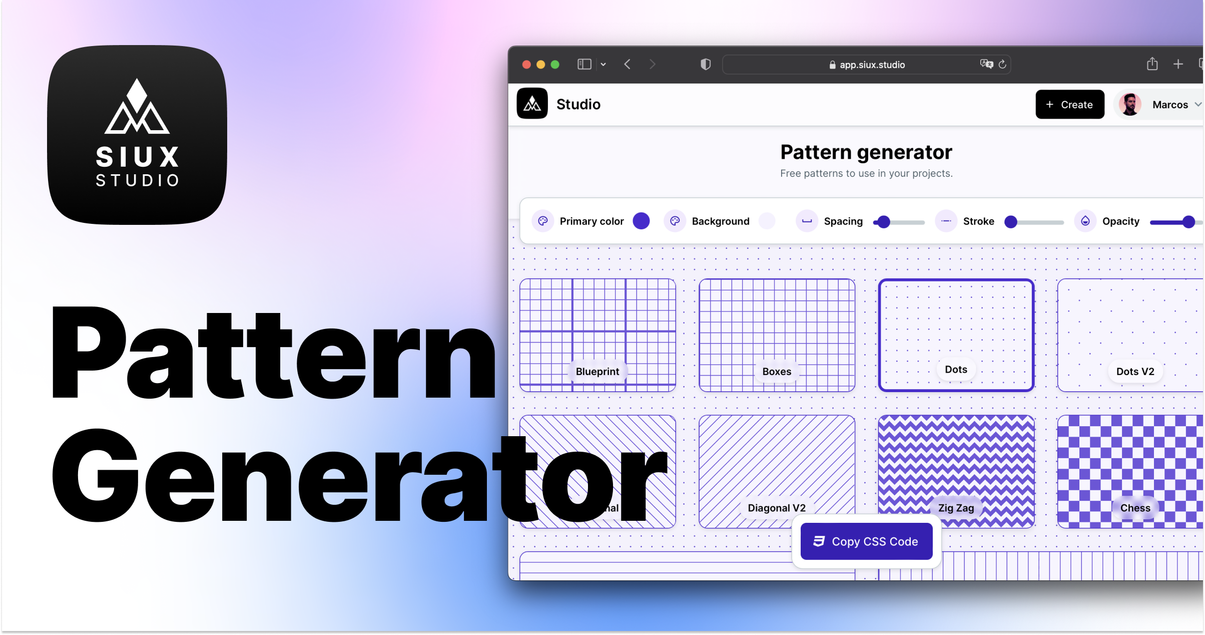 SIUX Studio — Pattern generator SIUX Studio — Pattern generator